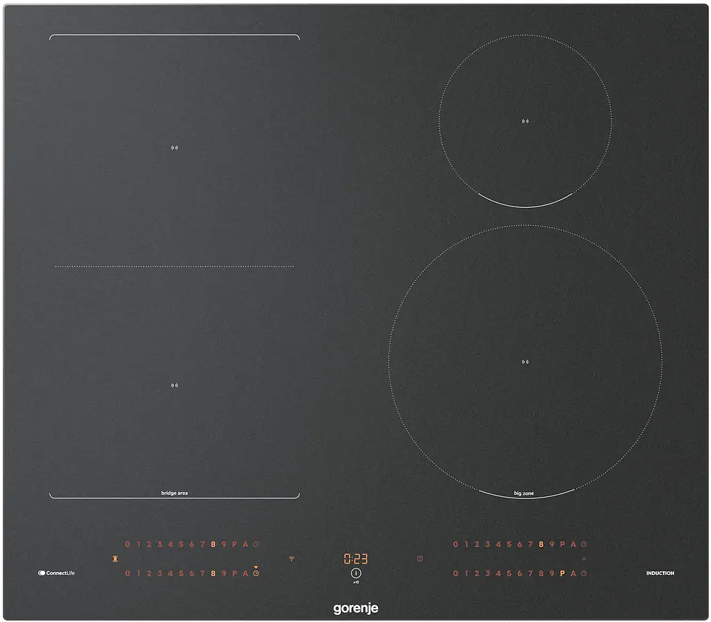 Варочная панель Gorenje GI6433SRWF, независимая, индукционная, стеклокерамическая, черная