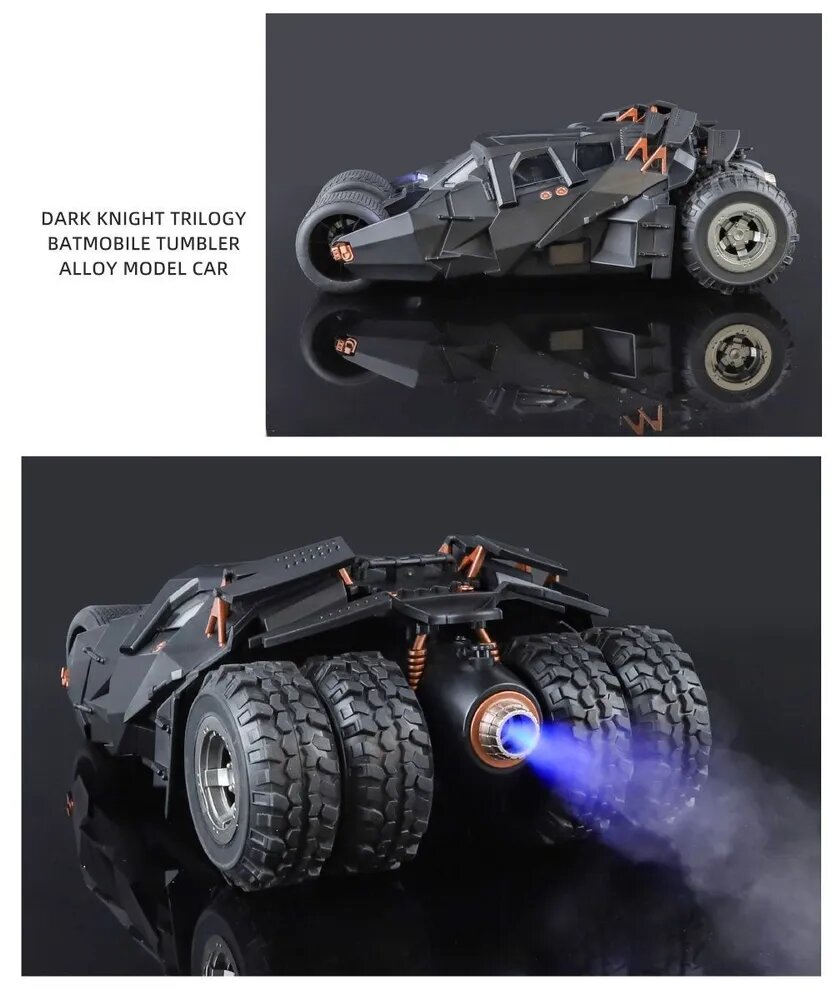 Игрушечная машинка Batmobile Tumbler из трилогии «Темный рыцарь» 1:18 — фото 1