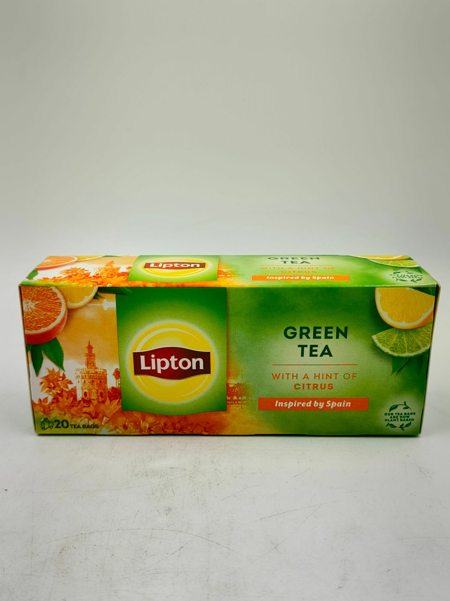 Чай зеленый Lipton с цитрусовым вкусом, 20 пакетиков, 26 г (Польша)