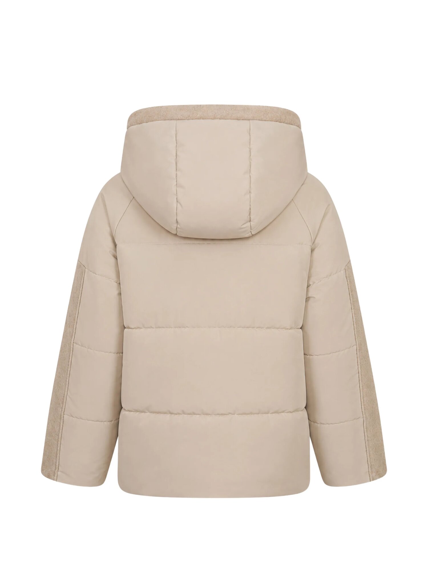 Куртка Eleventy Hooded padded jacket, размер 2 года, бежевый цветы мелкие — фото 1