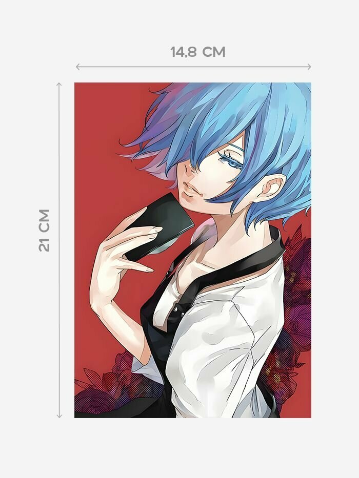 Блокнот А5 Аниме Токийский гуль Tokyo Ghoul, на кольцах, в точку