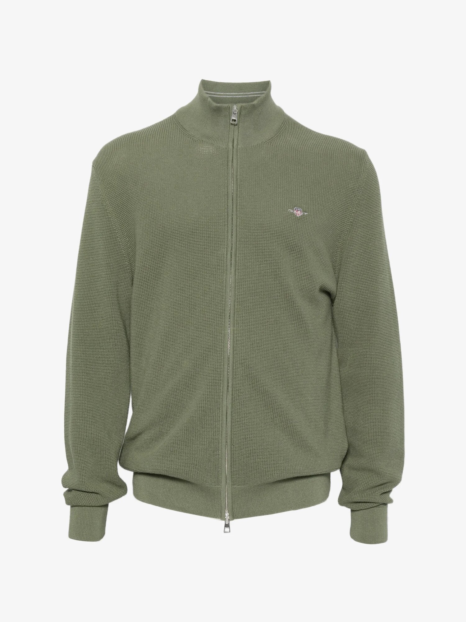 Кардиган GANT Zip-up waffle-knit cardigan