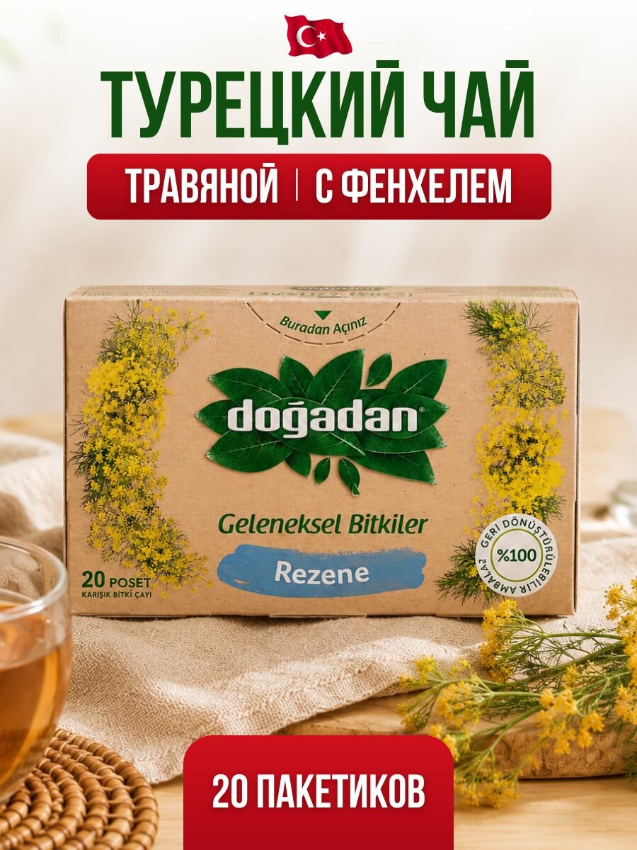 Чай травяной Фенхель пакетированный 20 шт
