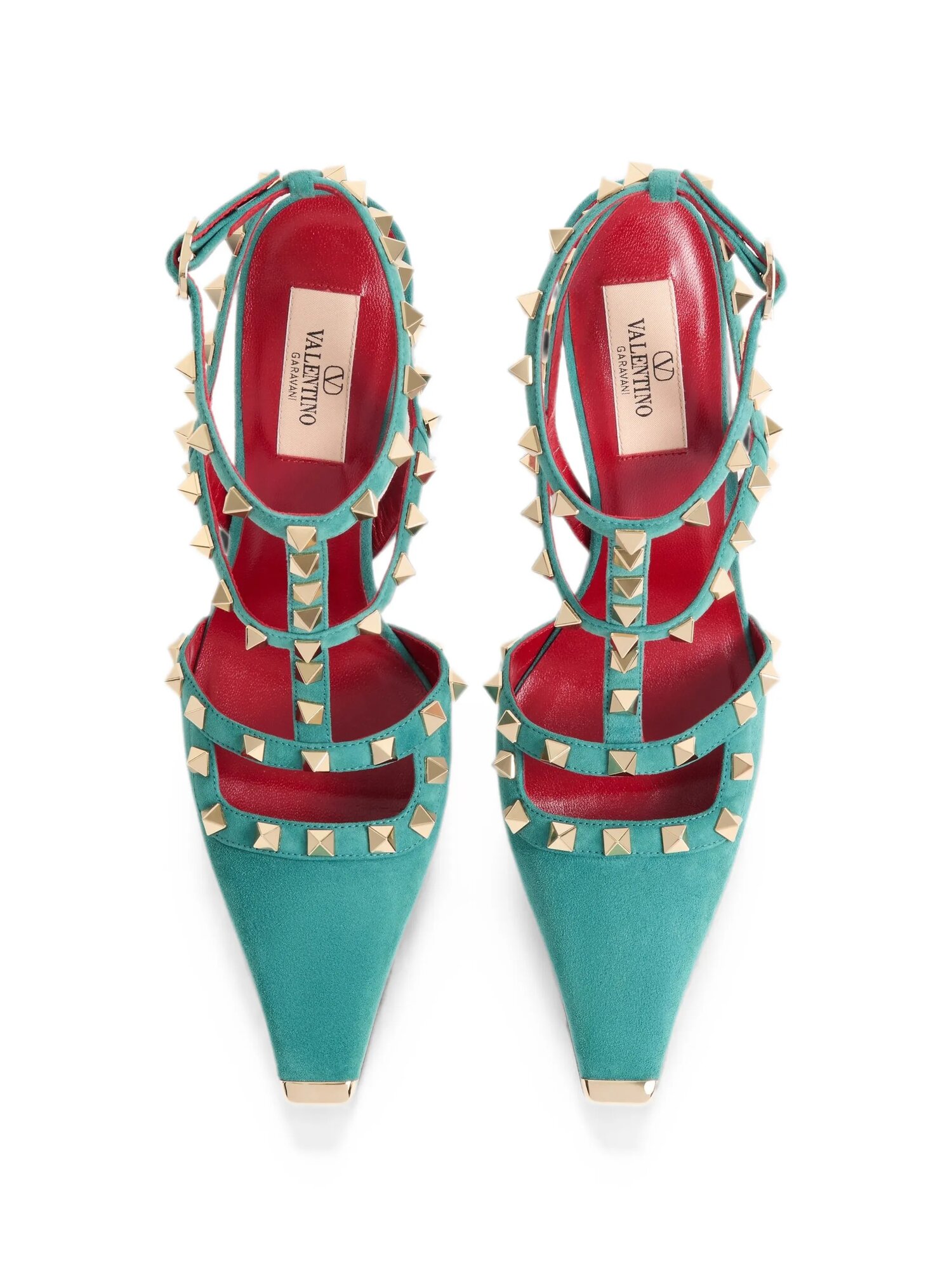 Туфли Valentino Rockstud suede pumps 100mm, размер 37,5 — фото 1