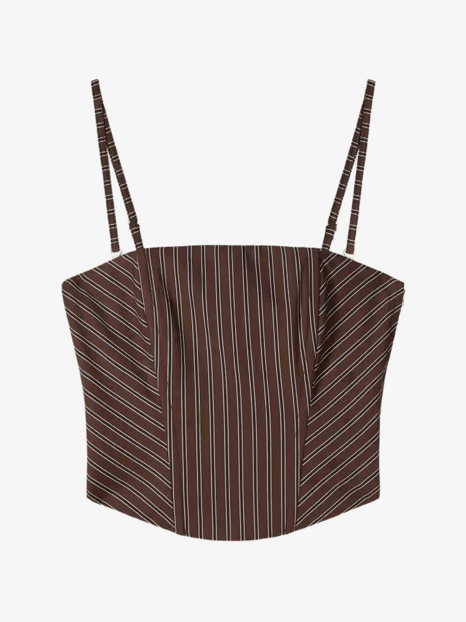 Топ Striped corset-style cotton top