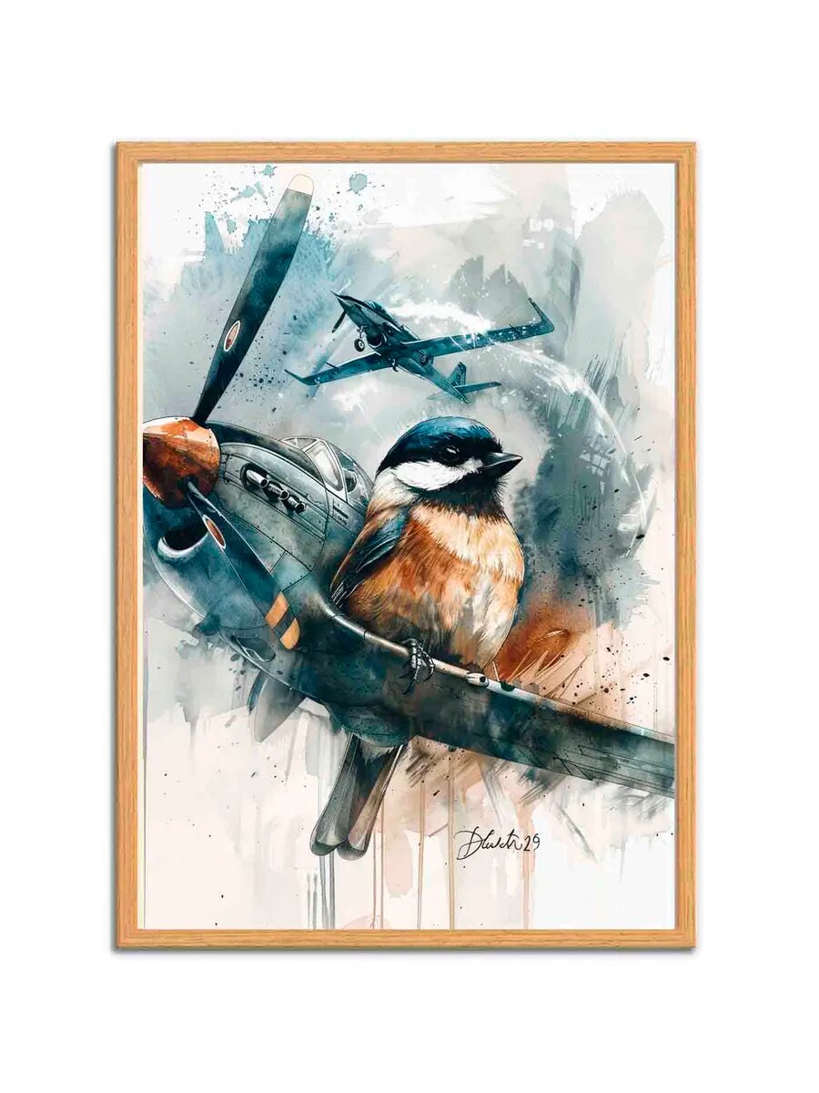 Синица-птица-пилот 1, Плакат 30x42см