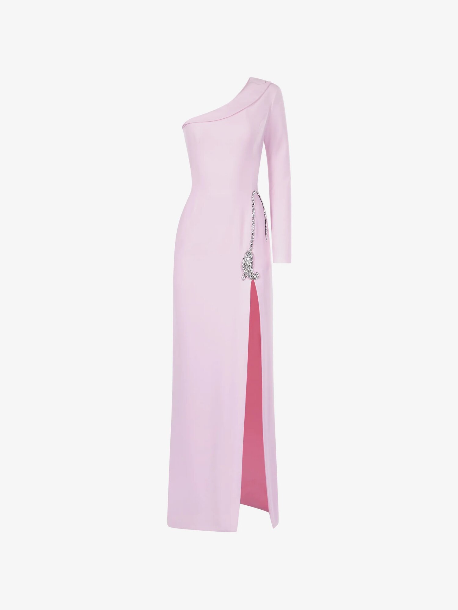 Платье One-shoulder crystal-embellished dress
