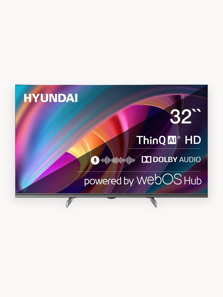 Телевизор Hyundai H-LED32BS5100, диагональ 32 дюйма, разрешение HD, операционная система WebOS