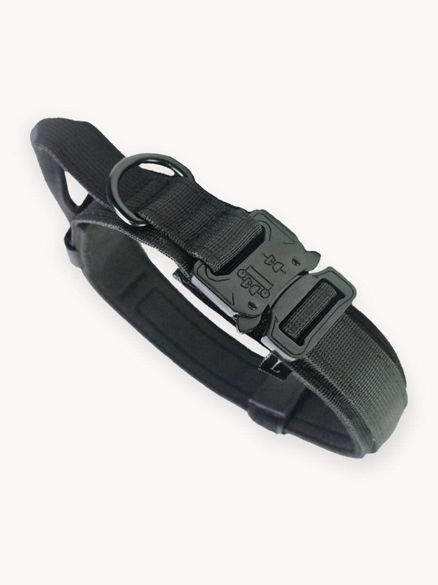 Тактический ошейник для собак крупных пород, средних пород, размер XL, черный