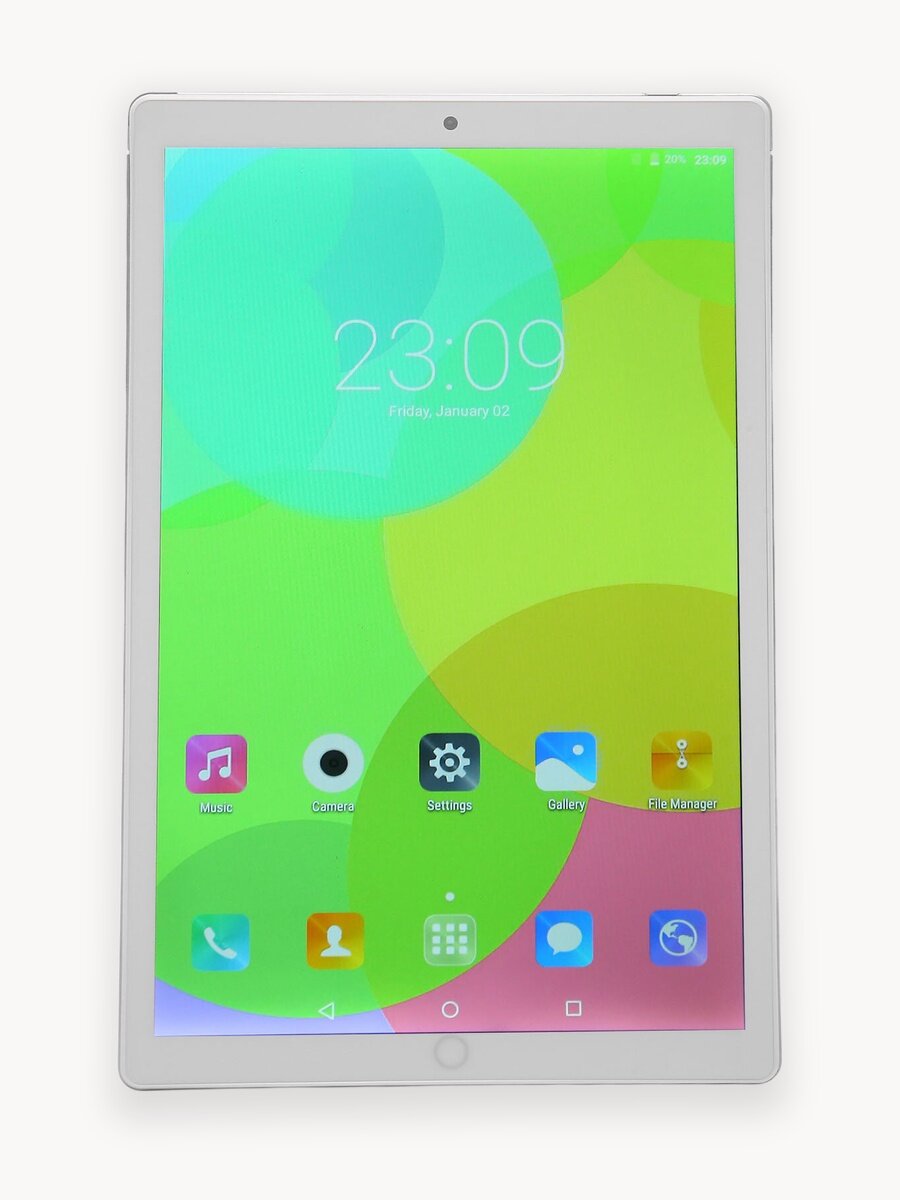 10.1in Tablet for Android11 2.4 5GWiFi 6G 128G 2560x1600IPS 5MP 8MP Dual Camera 8 Core CPU Calling 100‑240V Silver US Plug