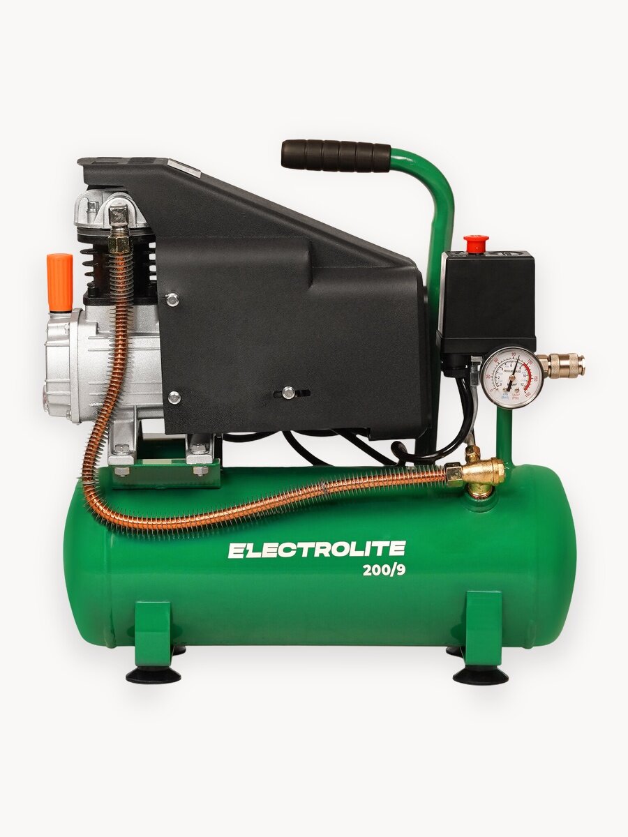 Компрессор поршневой Electrolite 200/9 ( 200л/мин, 9л ресивер )