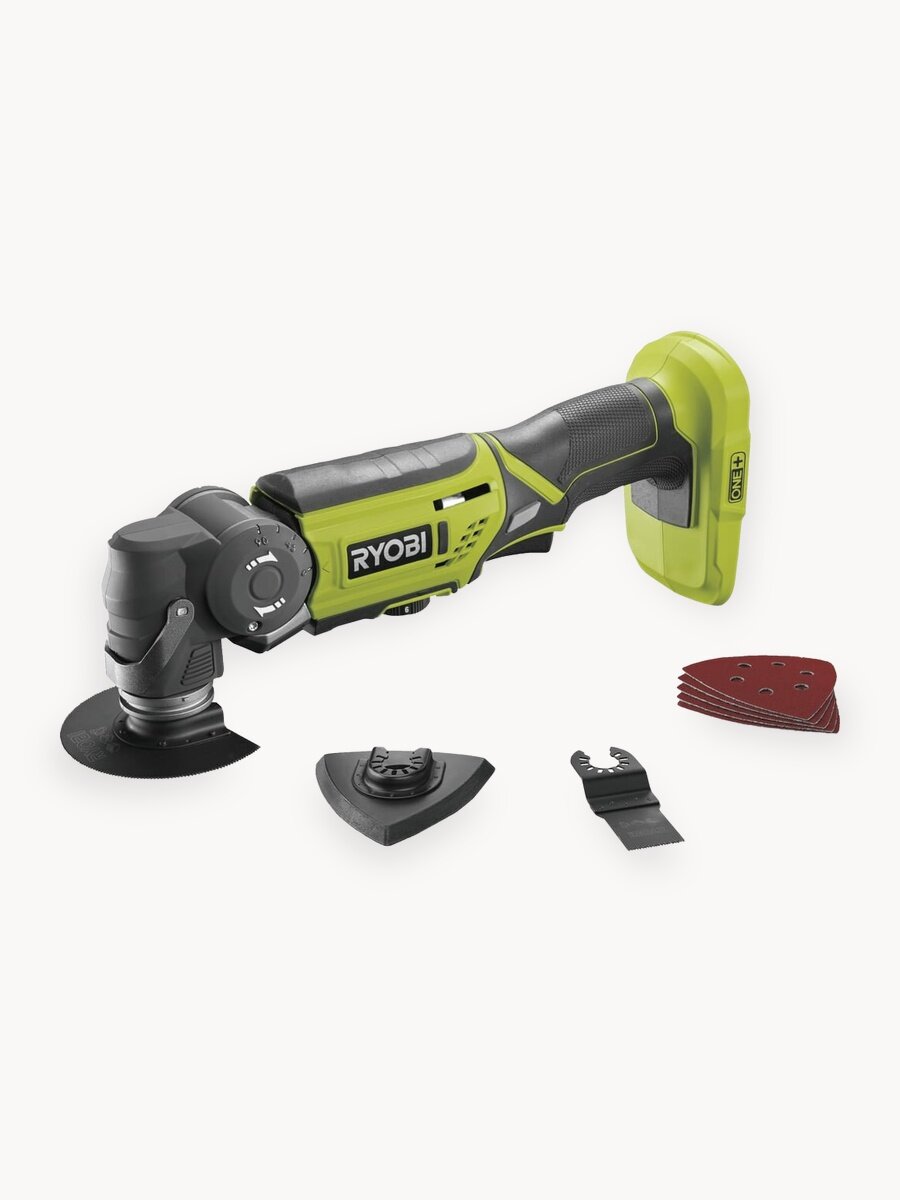 Многофункциональный инструмент Ryobi ONE+ R18MT-0 без аккумулятора в комплекте, Также используется для чистой шлифовки