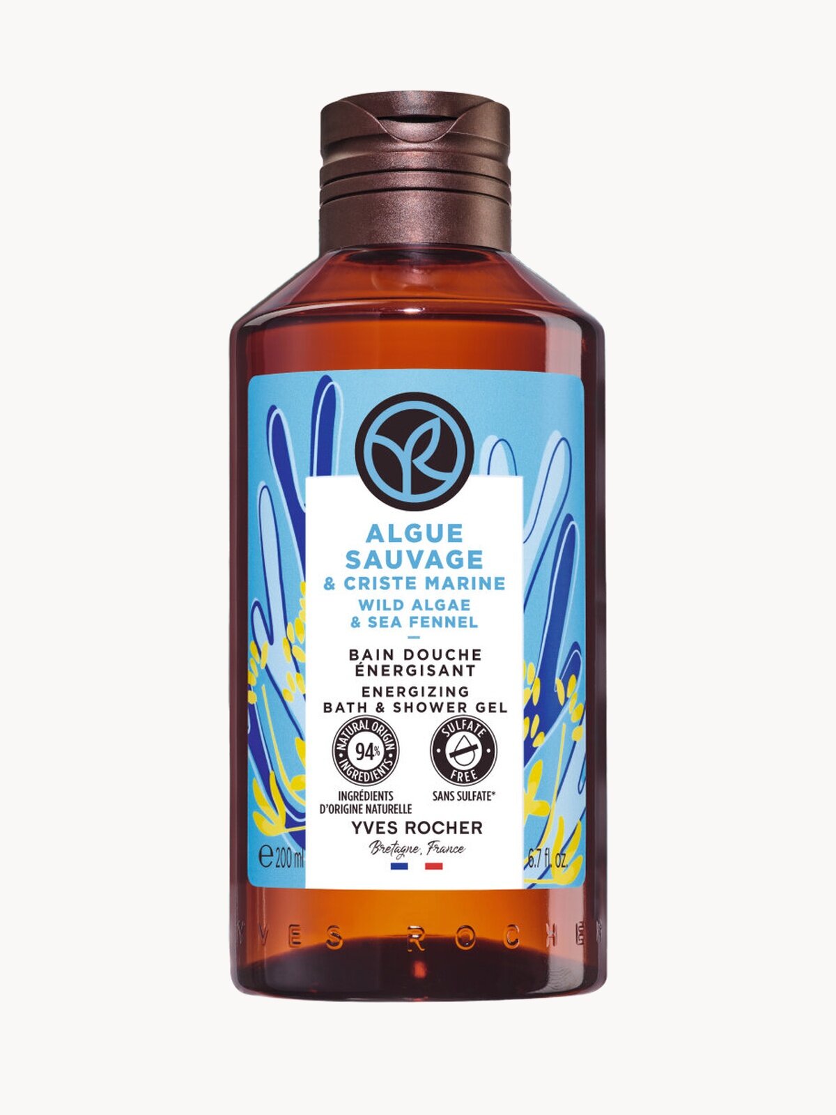 Yves Rocher Гель для душа Морские водоросли и Морской фенхель, 200 мл