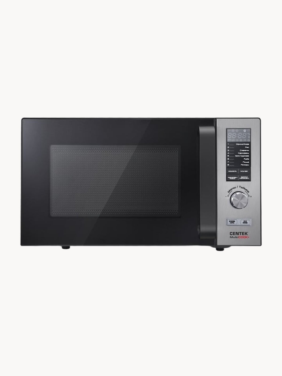 Микроволновая печь CENTEK CT-1588/сталь/ 25л/ 900Вт/ 8 уровней мощности/ Multicook +/ быстрая разморозка