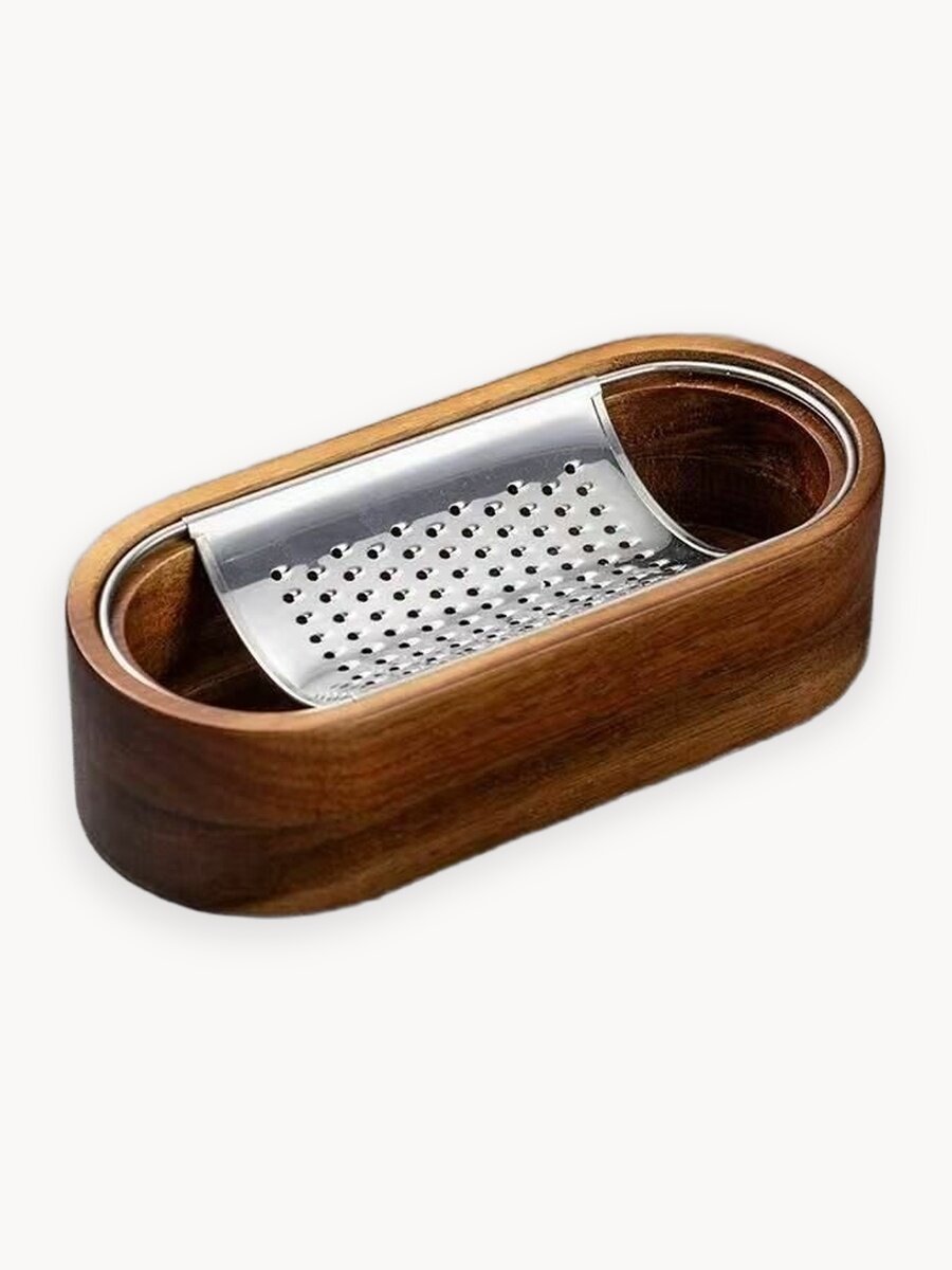 Кухонная терка для сыра деревянная с контейнером