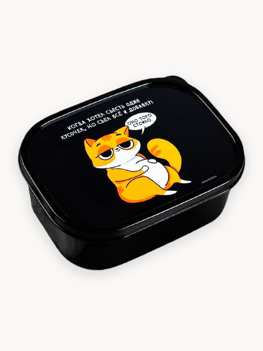 Ланч - бокс "Когда хотел съесть один кусочек." прямоугольный, 500 мл