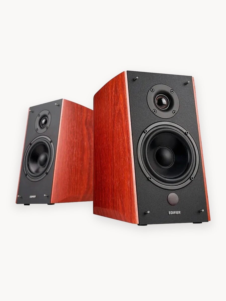 Акустическая система Edifier R2000DB, схема 2.0, ативная, полочная, 120 Вт, коричневая