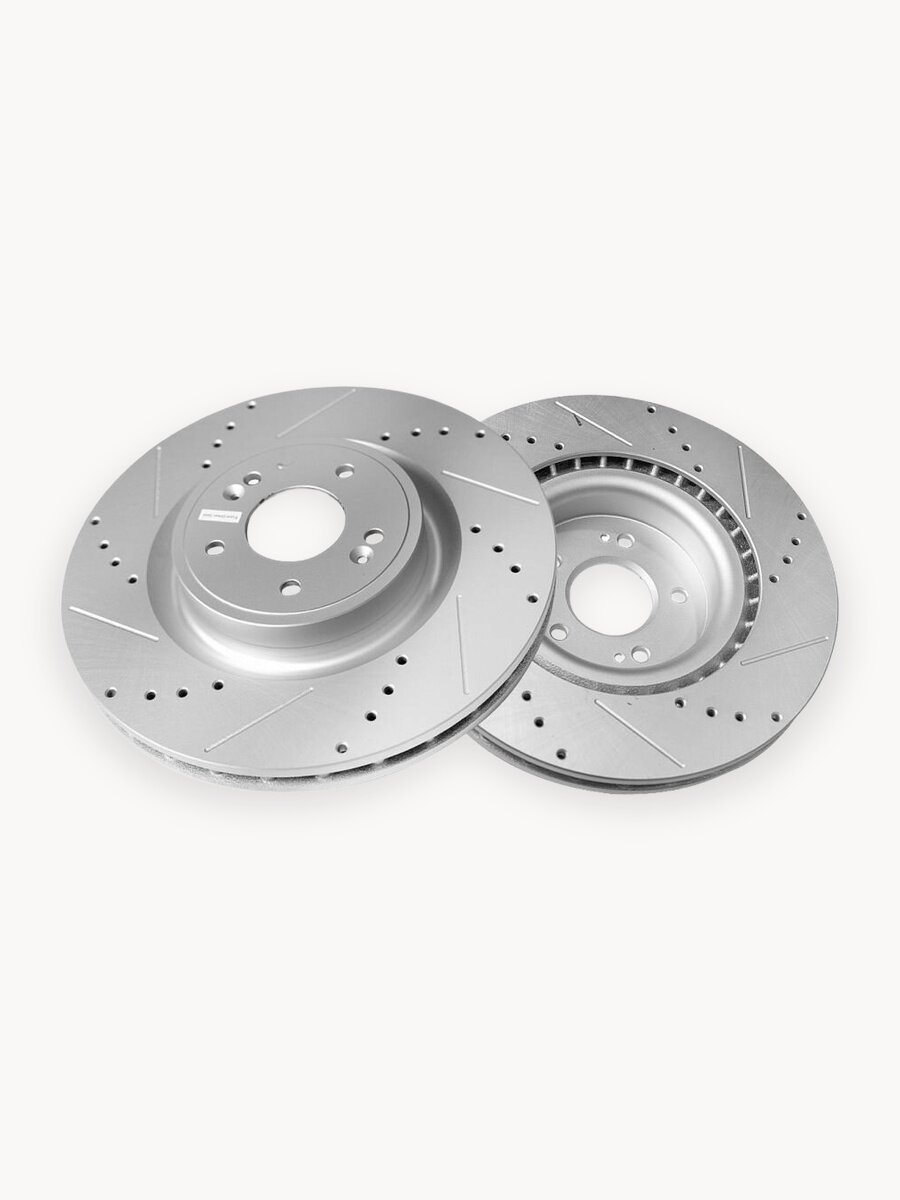 Диски 2шт. тормозные передние PowerStop Evolution с перфорацией и насечками на HYUNDAI GENESIS G70 (IK) , KIA STINGER (CK) 350 mm, 51712J5500; 51712J5550