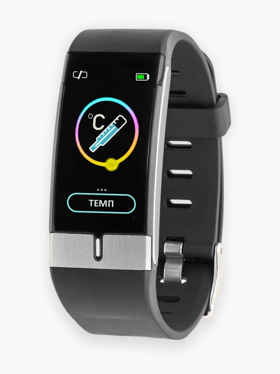 Браслет здоровья с автоматическим измерением температуры тела, давления, пульса, кислорода, снятием ЭКГ и контролем аномального пульса Biomer BT68