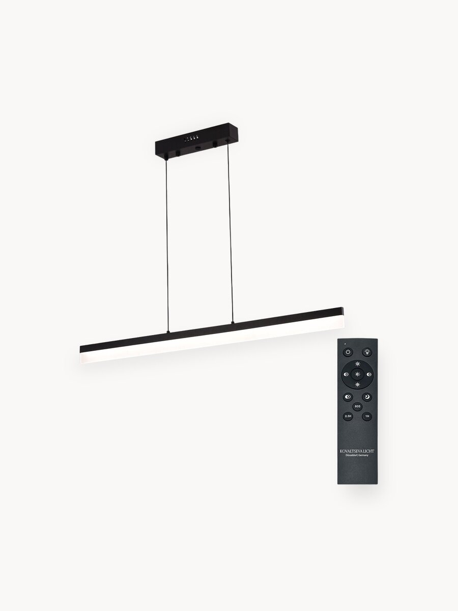 Светодиодный светильник подвес с пультом ДУ 30W, черный, LED