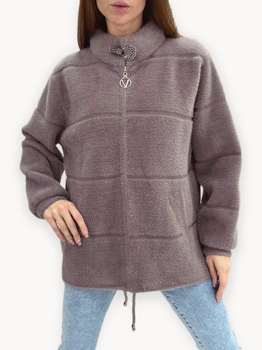 Кардиган  мягкая пушистая из альпаки 48-52