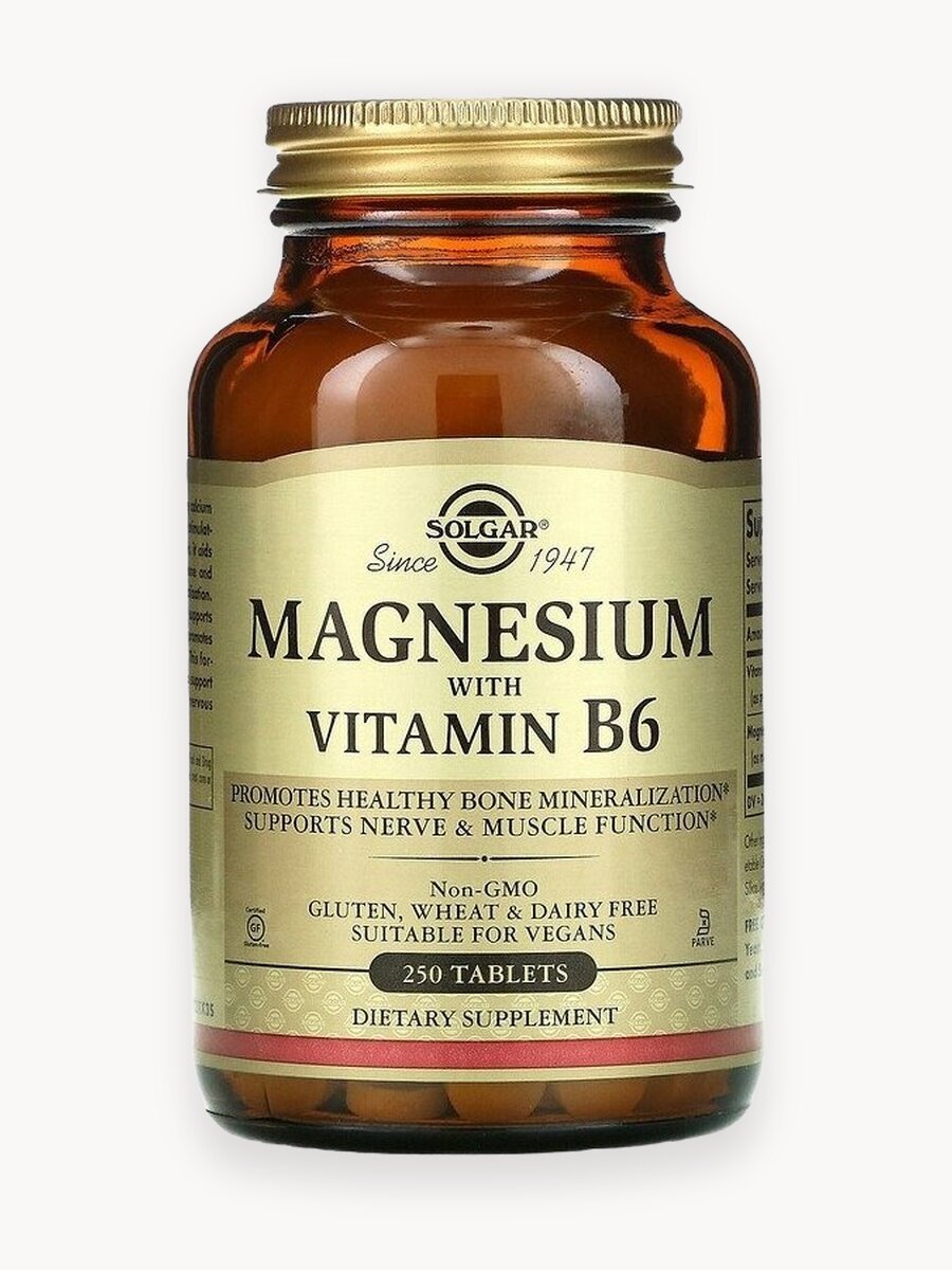 Solgar Magnesium with Vitamin B6 250 таблеток
