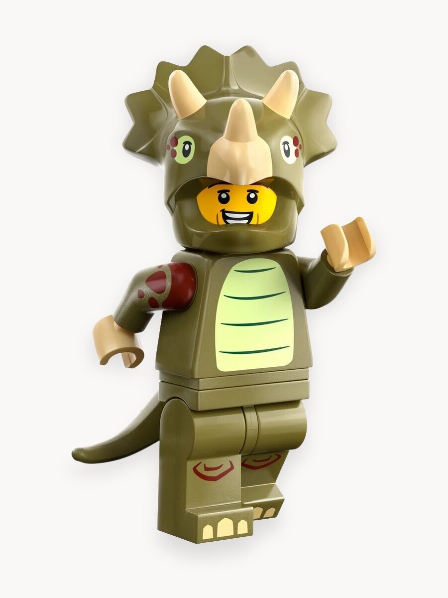 Минифигурка LEGO 71045 Triceratops Costume Fan, Series 25