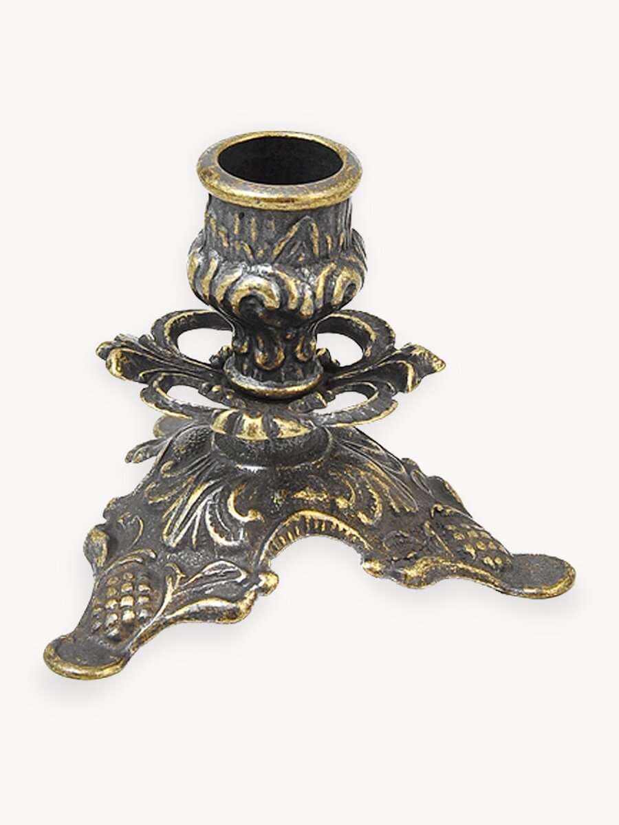 Подсвечник Трилистник малый антик AL-80-322-ANT