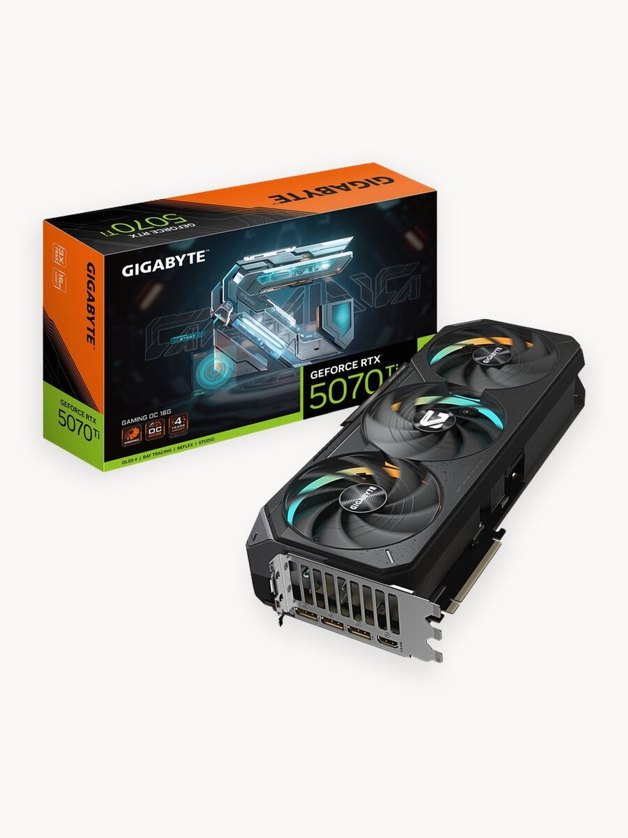 Видеокарта Gigabyte RTX5070Ti GAMING OC 16GB GDDR7 256bit 3xDP HDMI 3FAN RTL