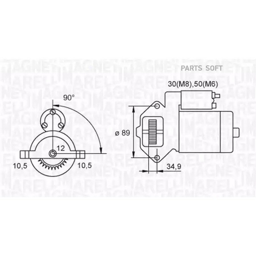 Стартер Magneti Marelli 063721421010 Штрихкод: 8001063741987 - китай от официального дистрибьютора, MAGNETI MARELLI, артикул 063721421010