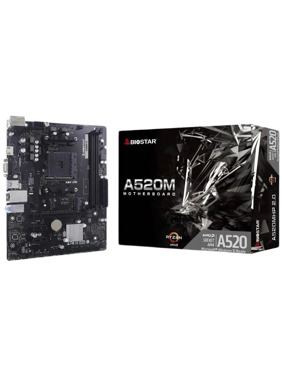 Материнская плата BIOSTAR A520MHP, AM4, AMD A520, Micro-ATX, RTL (A520MHP 2.0)