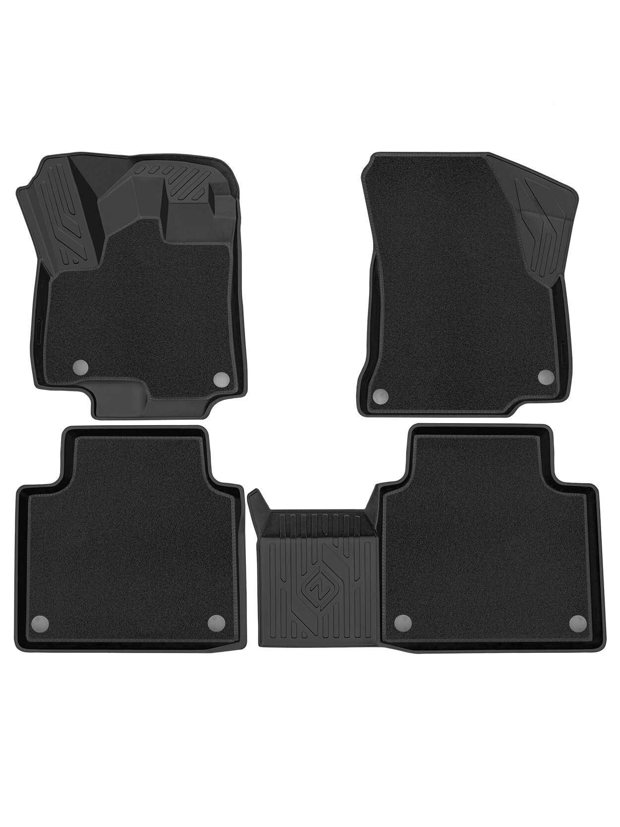 Коврики в салон полиуретановые с ворсовым вкладышем 2в1 для JAC JS 6 (22-Н. В.) series S-style (Борт 4 см) Transformer