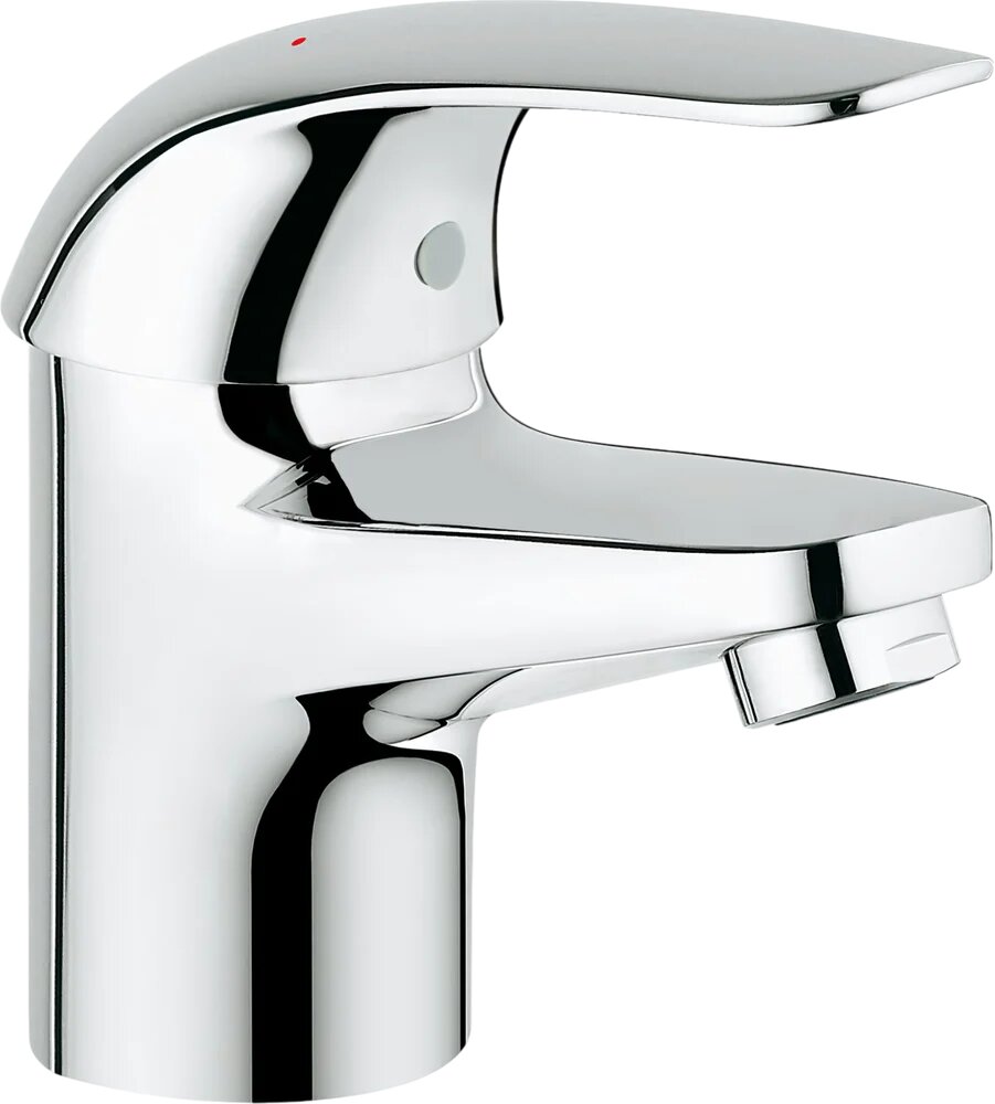Смеситель для раковины Grohe Euroeco 32734000 хром, глянцевый, кран для ванной в раковину, из латуни, рычажный, с керамическим картриджем, с функцией экономии расхода