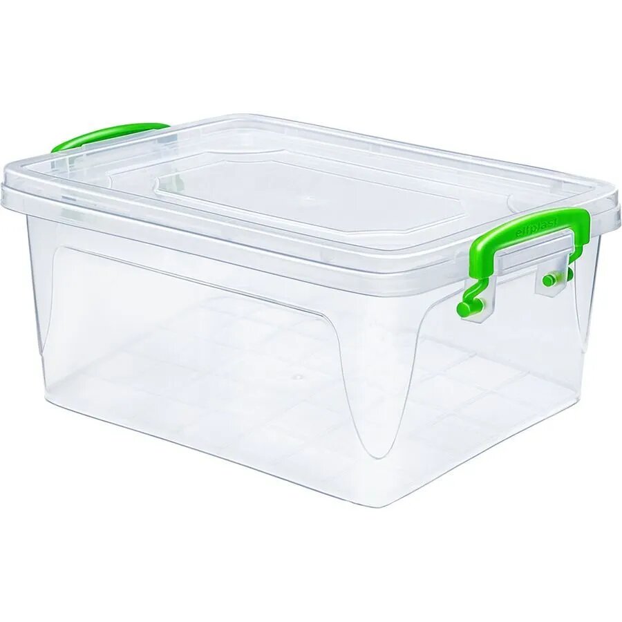 Контейнер для хранения "Fresh Box" 5 л, прозрачный, с крышкой и зажимами