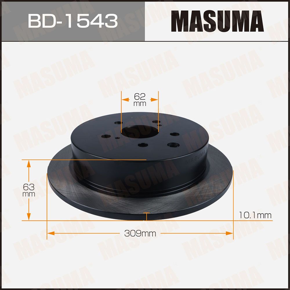 Диск тормозной Masuma BD-1543