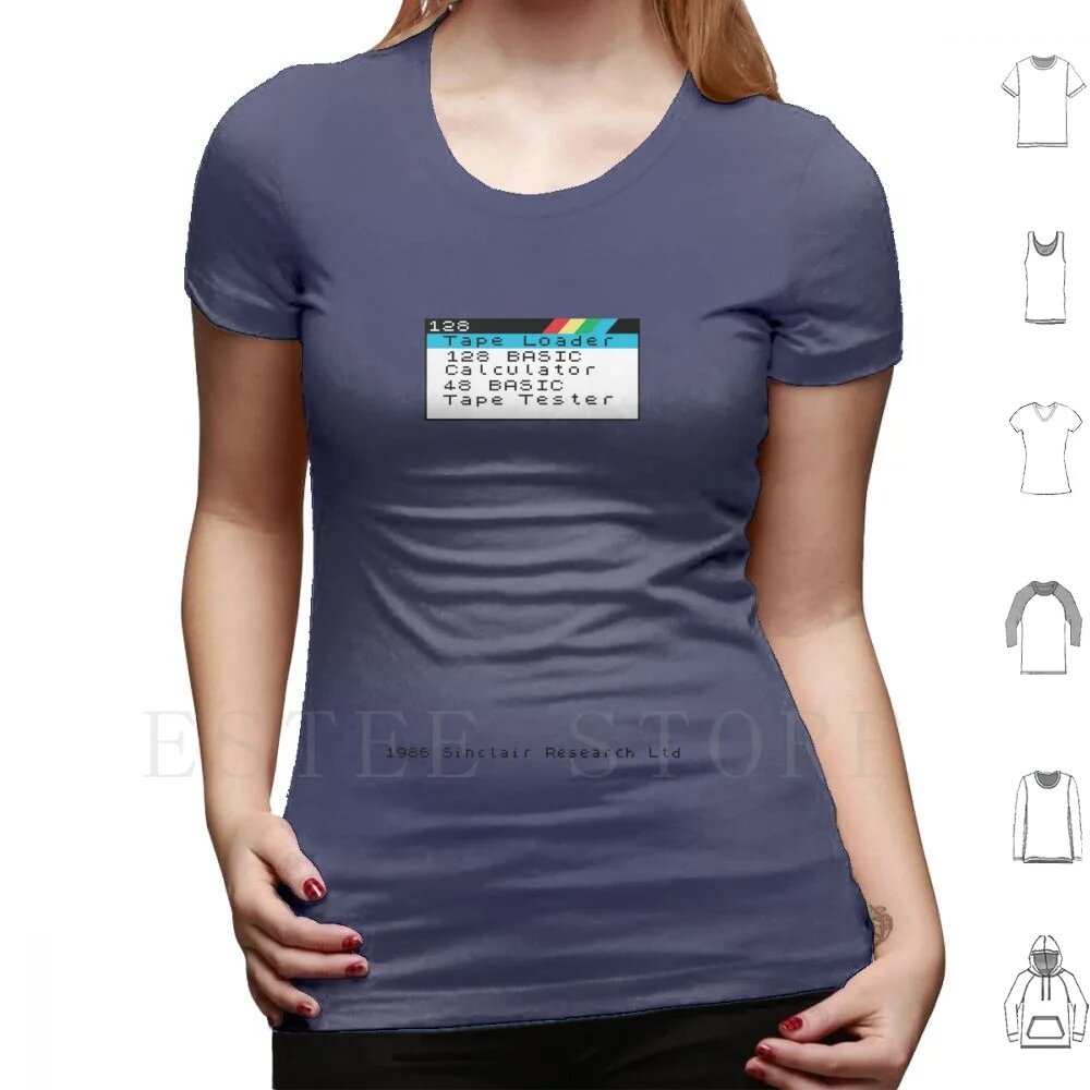 Футболка женская серая ZX Spectrum 128k W-Tee-Navy