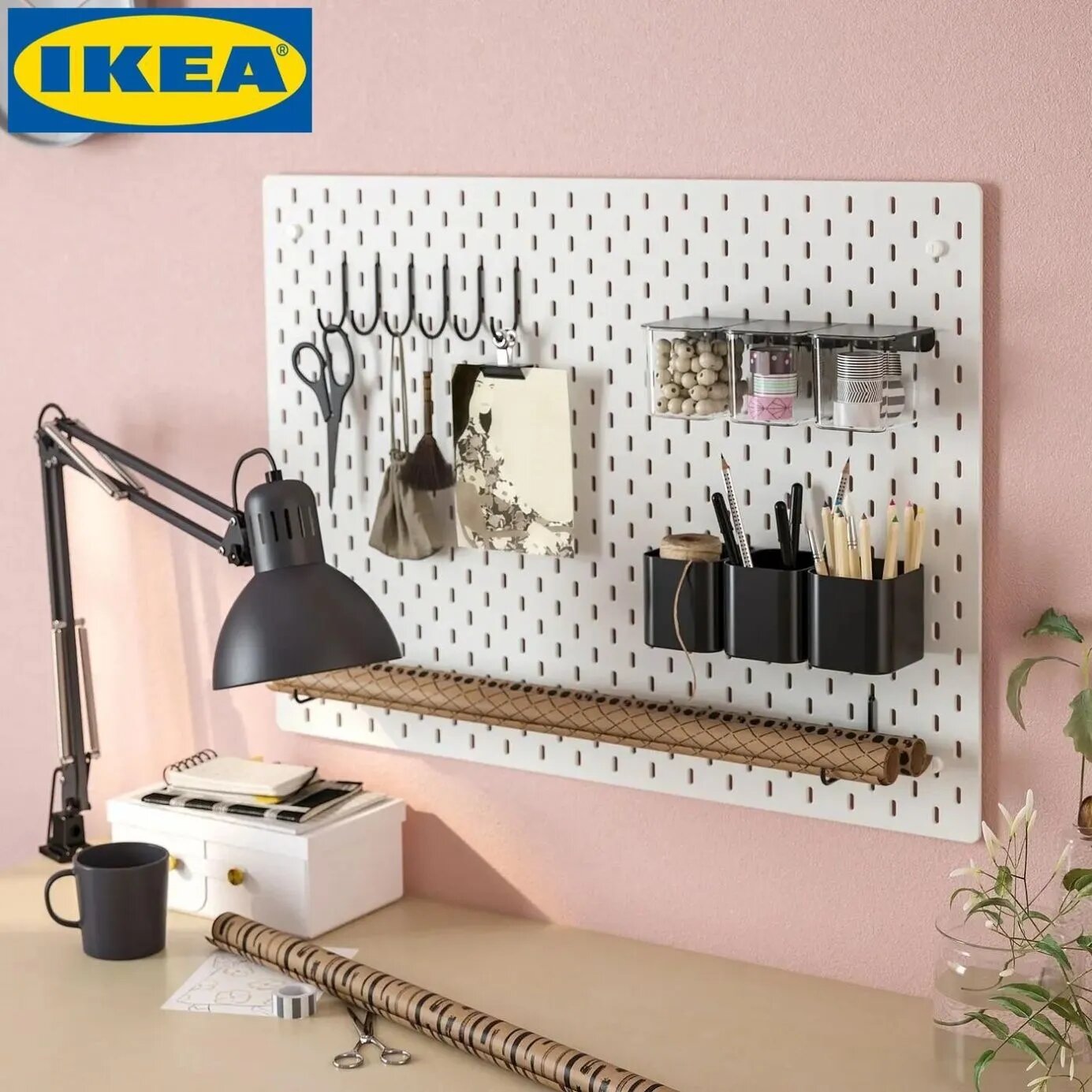 Органайзер подвесной IKEA из ДВП белый 56x76 см для хранения вещей 1 шт