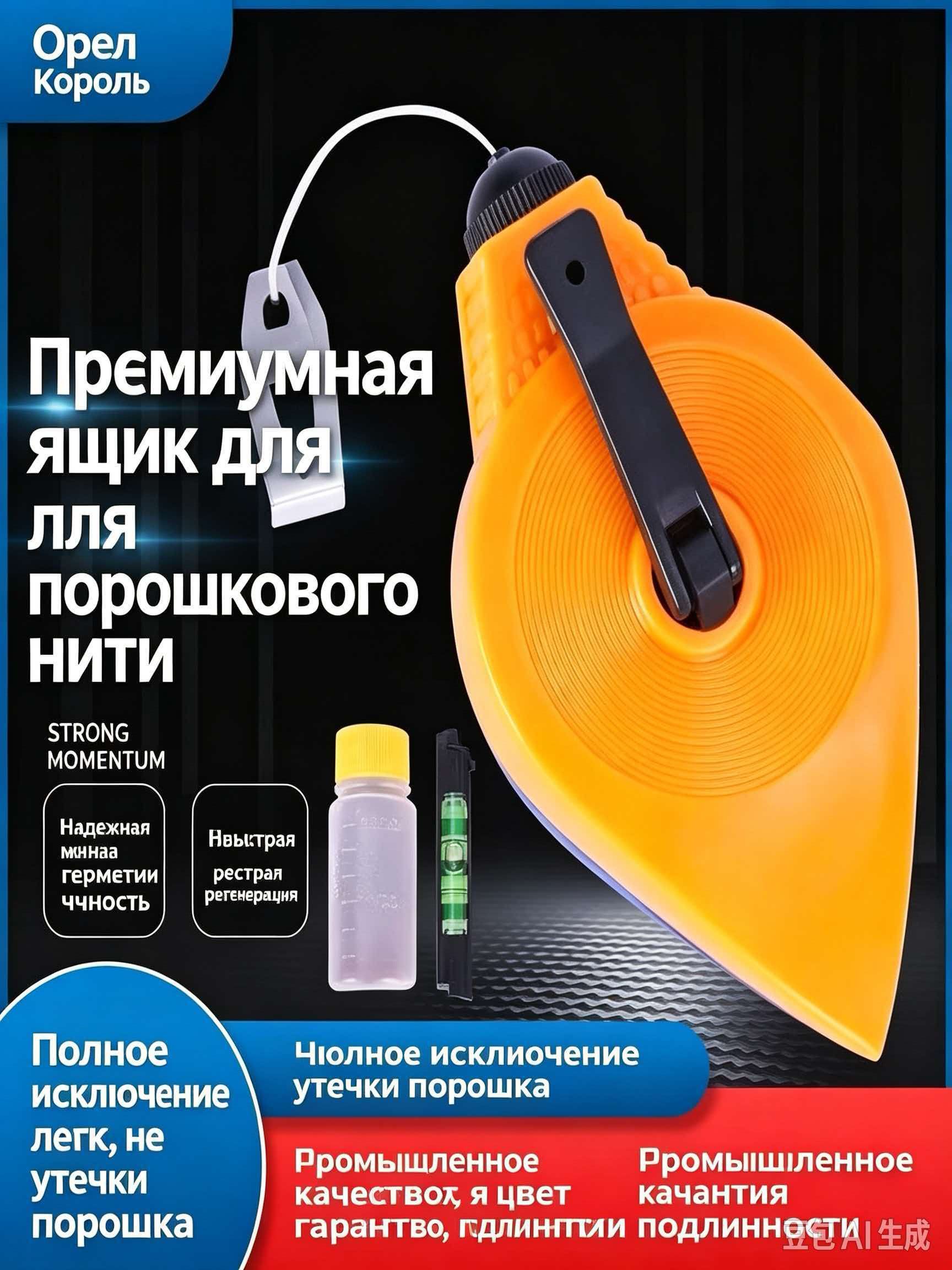 FIT Шнур разметочный 30 м малярный отбойный, металлический корпус