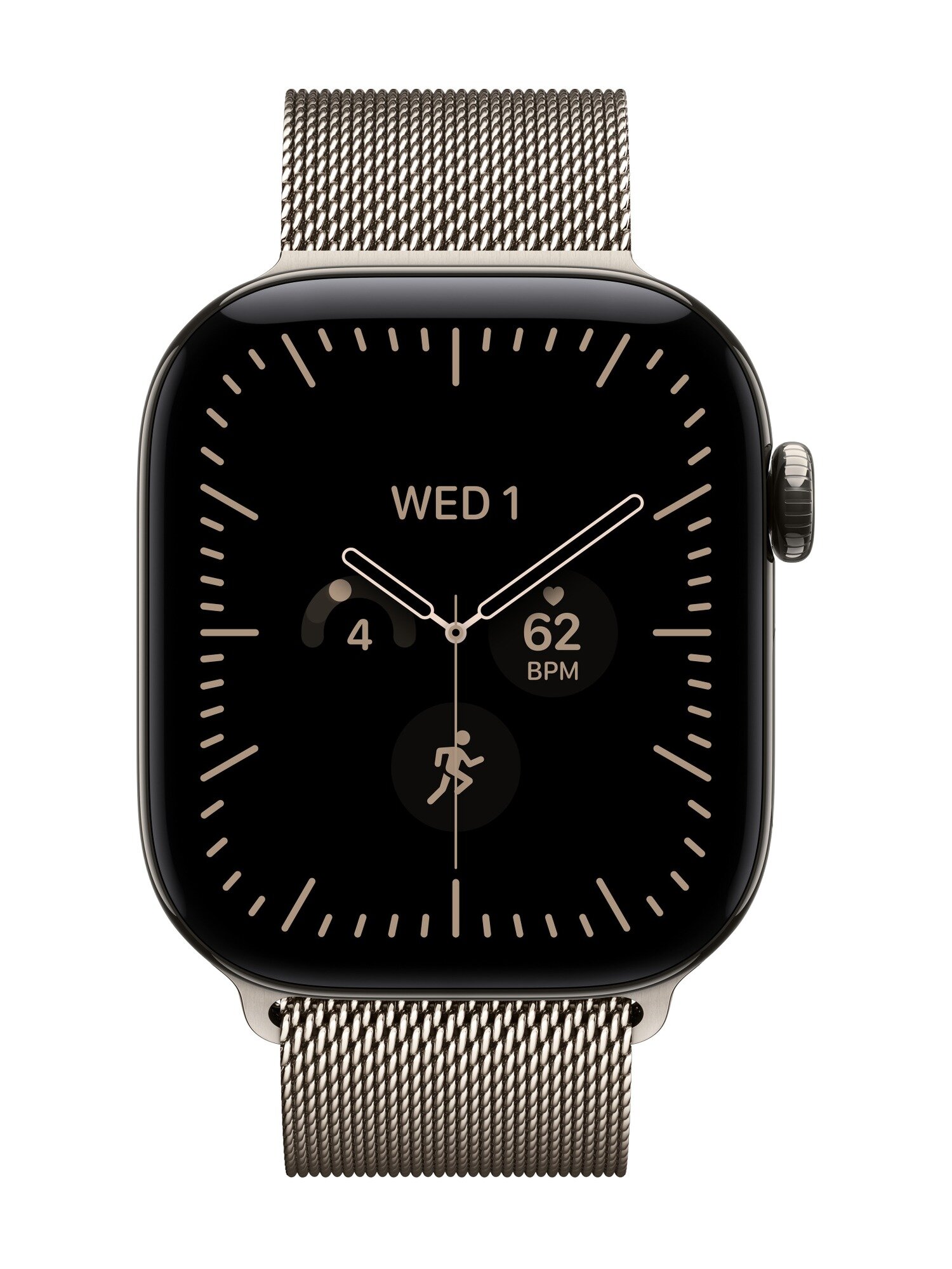 Умные часы Apple Watch Series 12 42 мм GPS + Cellular, титановый корпус Natural, ремешок Natural Milanese Loop