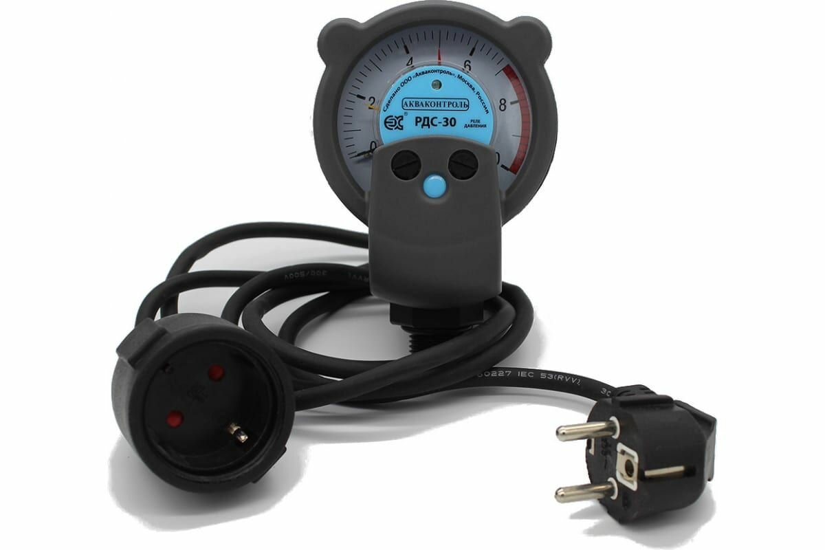 Реле давления стрелочное РДС-30 Extra Акваконтроль (1,5 кВт, G1/2", 30-180 сек)