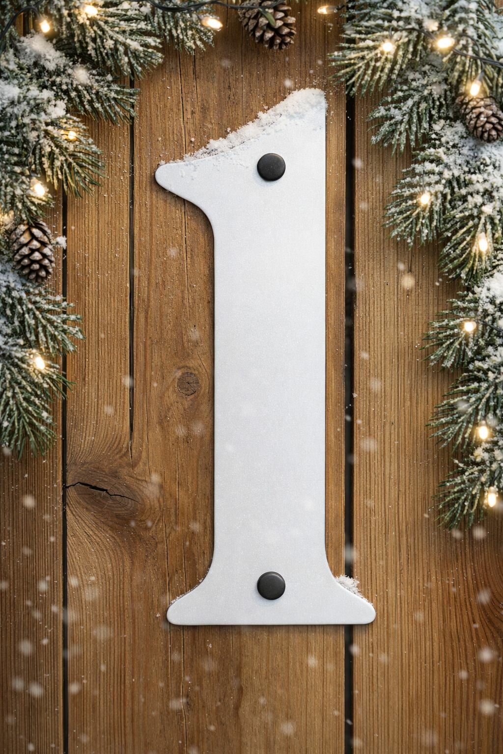 Цифра большая 1,170х60 мм металл 0.5-0.7 мм белая. Цифры на дверь, номер квартиры (Ф)