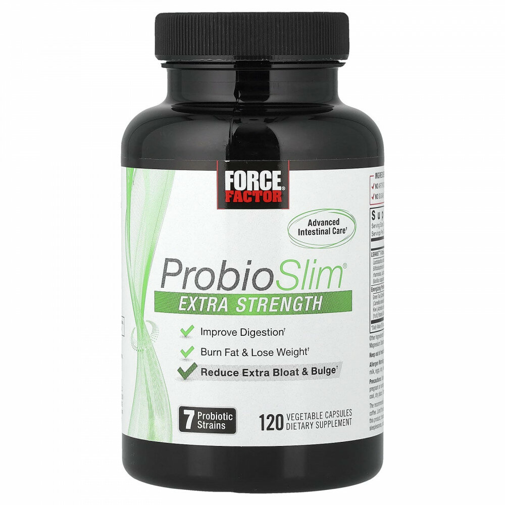 Force Factor, ProbioSlim®, 120 растительных капсул
