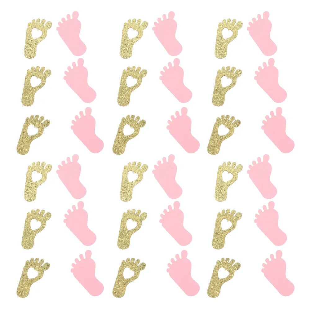 Конфетти для Детского Дня Рождения, Украшение для Таблиц, 200шт, Розовый и Золотой, Размер 4х2см