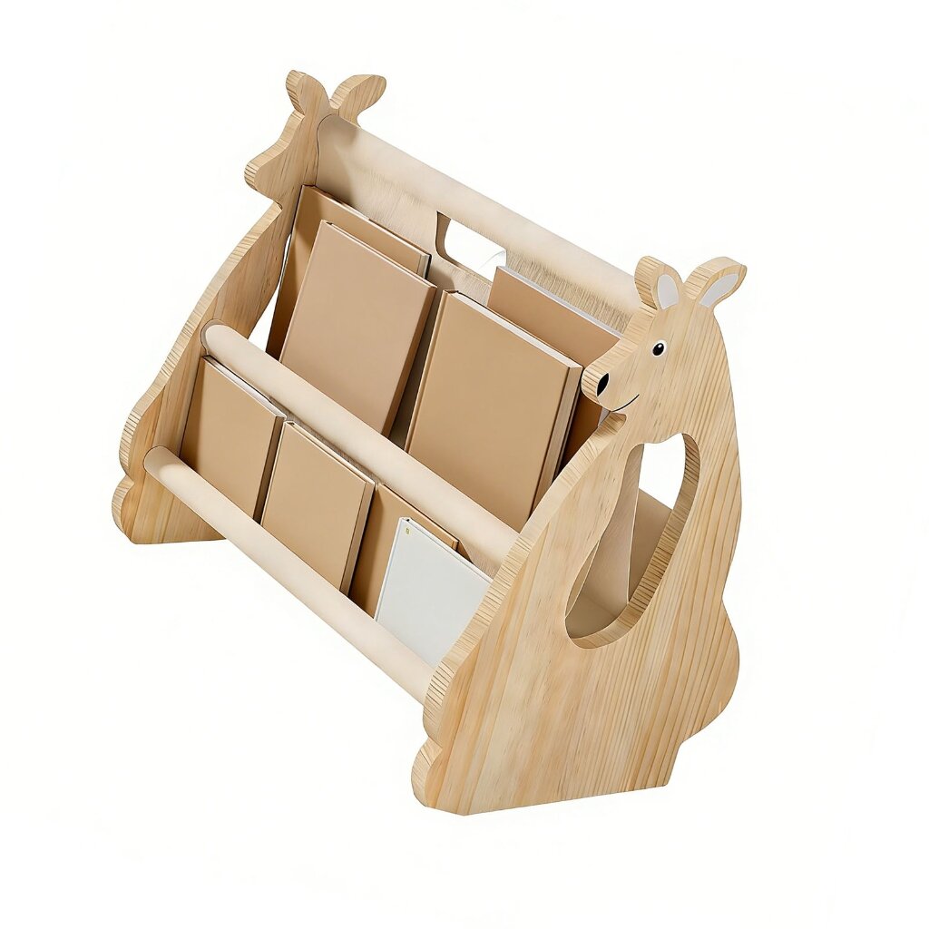 Деревянная Книжная полка в форме Животного Для детей С Открытыми Полками Для Книжек С картинками И настольных книг В Детской или игровой комнате