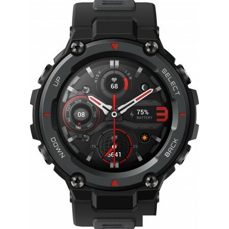 Гибридные умные часы Amazfit T-Rex Pro (черный), синхронизация с Android/iOS, AMOLED 1.5", Bluetooth 5.2