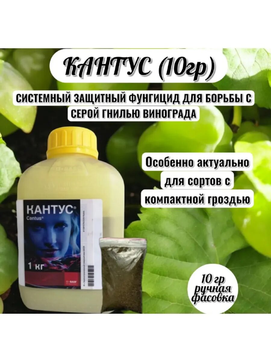 Кантус системный фунгицид для защиты винограда 10гр(фасовка)