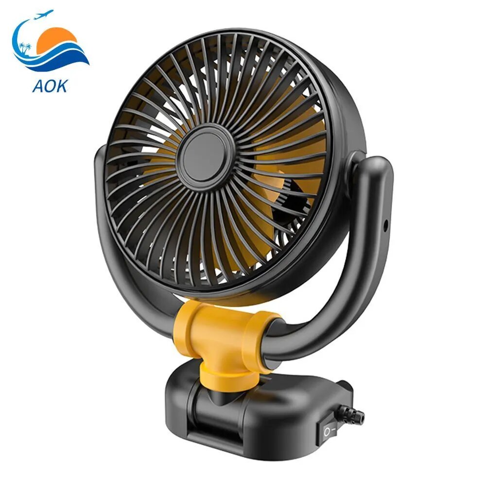 Автокондиционер AOK 12V Черный/Желтый 1622787758-yc7r Автомобильный вентилятор