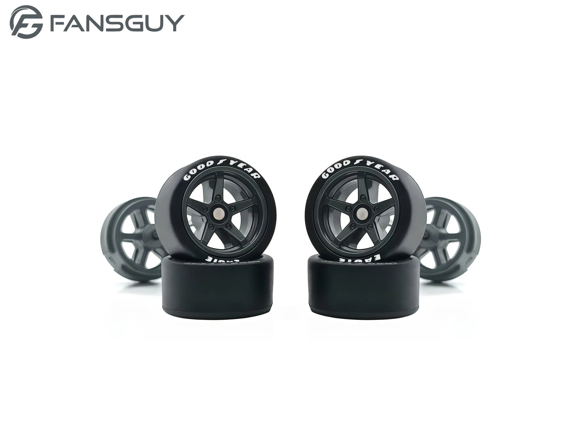 FANSGUY колеса для моделей автомобилей 1/64 MMS-L/LP Черный, MMS-FP Gun Grey 1