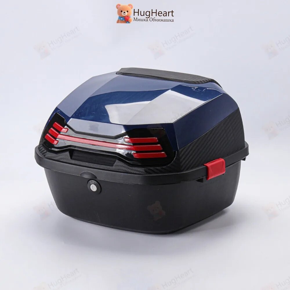 HugHeart Мотокофр 48л - Большой кофр для мотоцикла, противоударный, с защитой от дождя, ABS пластик — фото 1