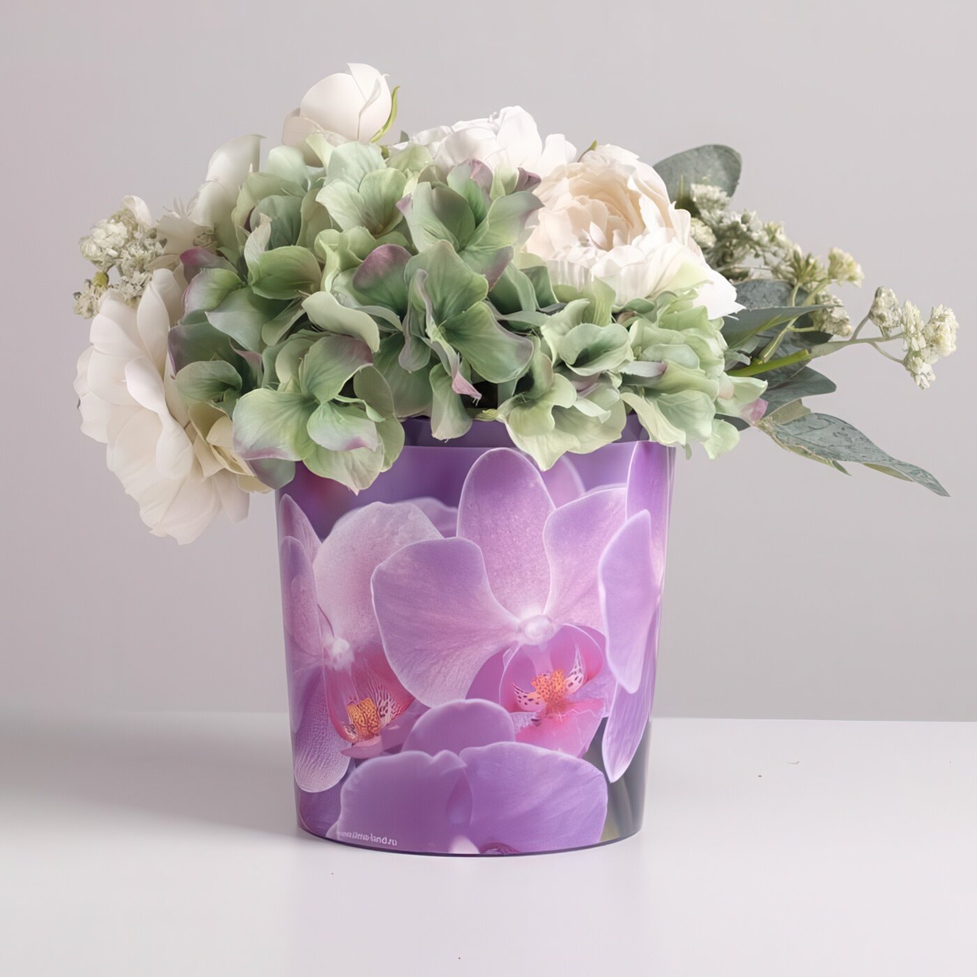 Кашпо «Орхидея» Дарите Счастье, 1.6 л, пластик, цвет фиолетовый, 1345304